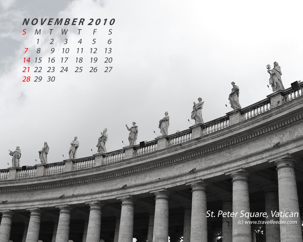 November 2010 Travel Photo Wallpaper Calendar Download