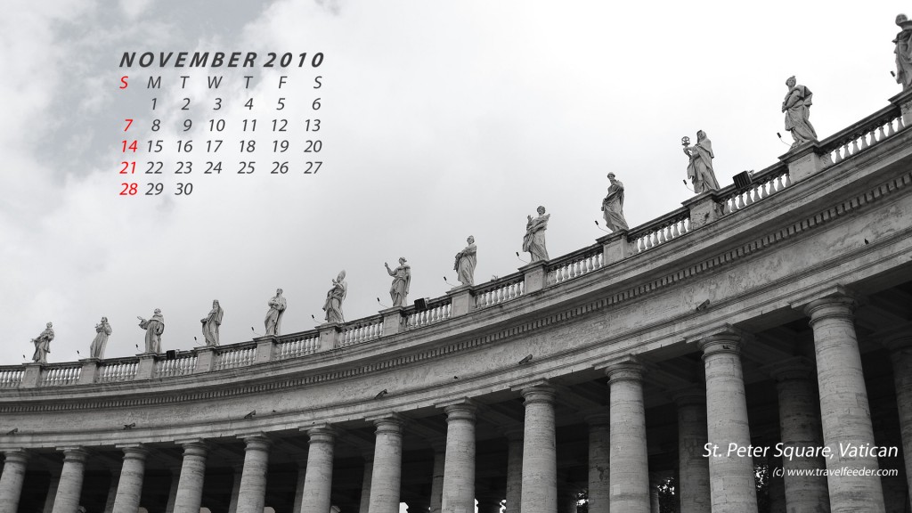 November 2010 Travel Photo Wallpaper Calendar Download